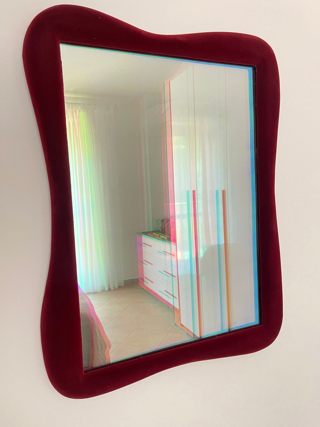 Rainbow Reflector Wavy Wall Mirror 62x82 Cm (24,4"x32,3") - Etsy