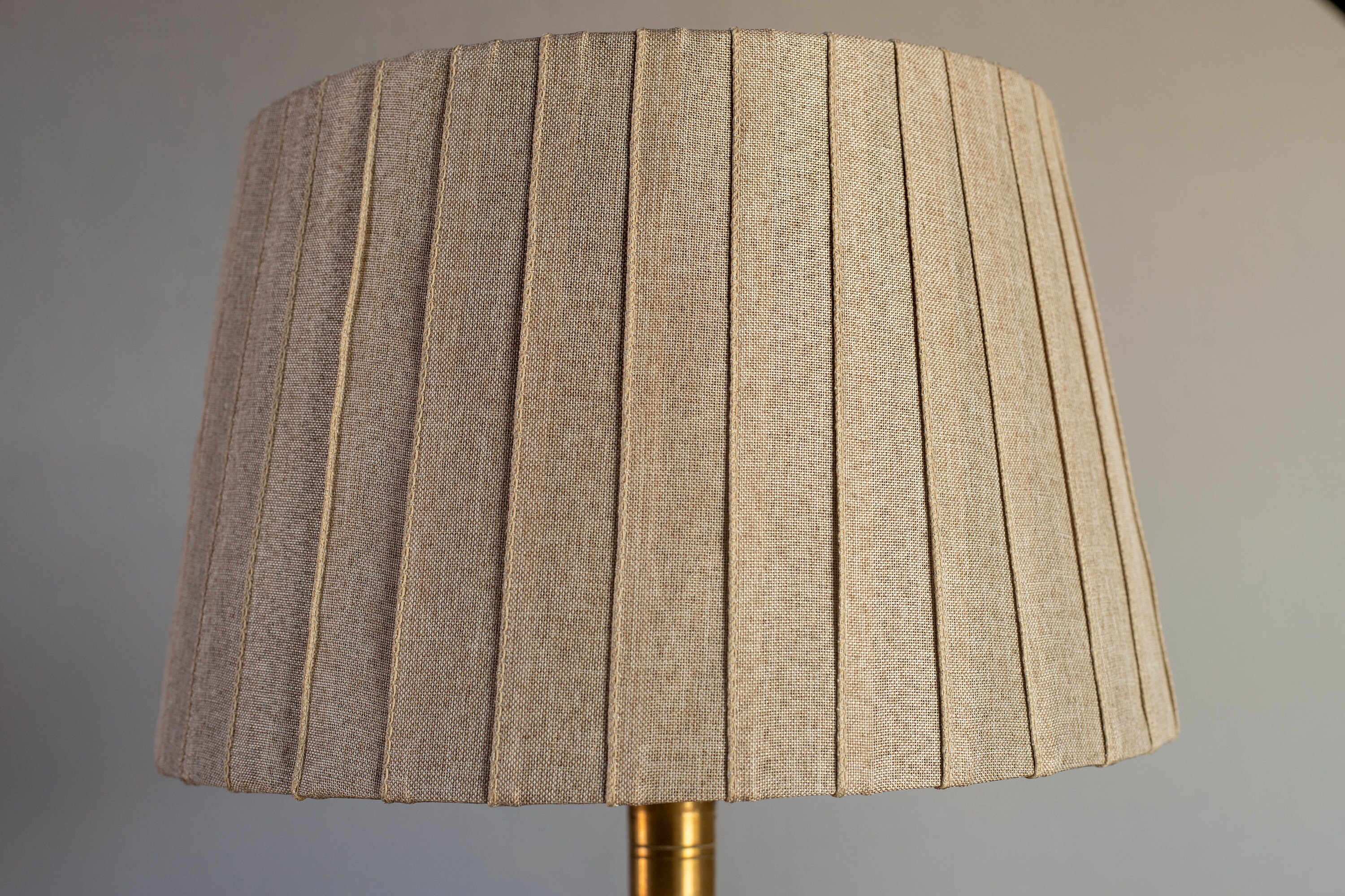 Green Pleated Linen Lampshade Table Lamp With Lampshade Boho - Etsy