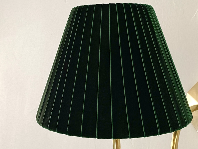 Pleated Green Emerald Lampshade E14 E27clip Lamp Shade for - Etsy