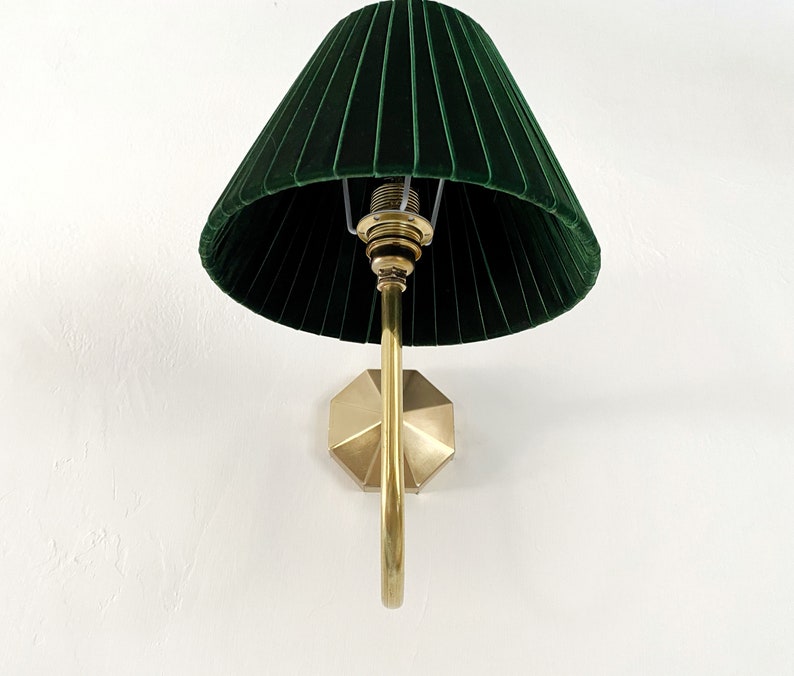 Pleated Green Emerald Lampshade E14 E27clip Lamp Shade for - Etsy