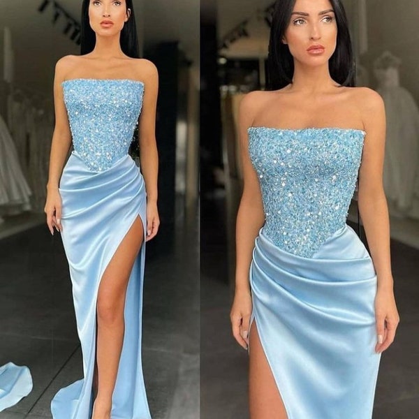 Skye Blue Prom Dress - Etsy