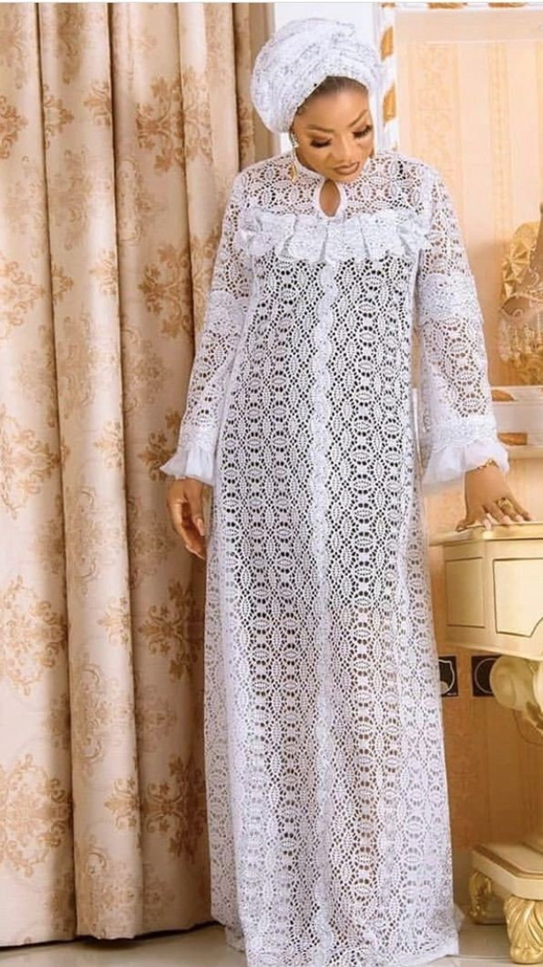 White Cord Lace Style,aso Ebi Cloth,women Clothing,african Fashion,lace ...