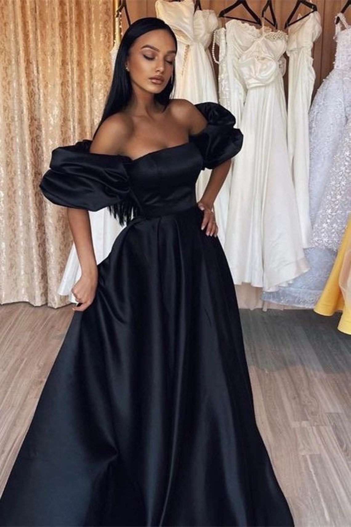 Black Ball Dress,prom Outfit,women Dress,party Gown,african Fashion ...