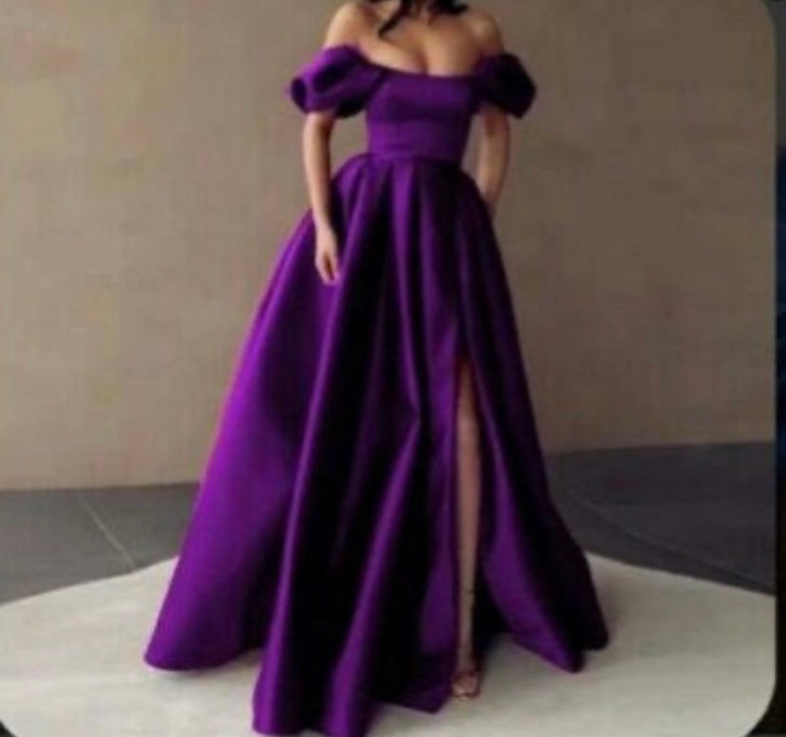 Purple Ball Gown,full Prom Dress,african Maxi Outfit,dinner Gown ...