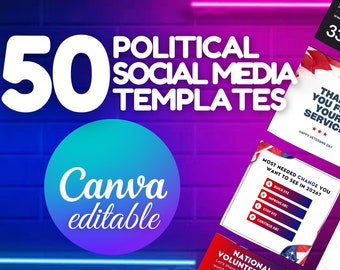 Political Campaign Facebook Templates, Printable Election Design, DIY ...