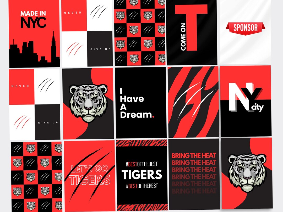 Media Day Backdrop Canva Templates | Editable Sports Red Designs ...