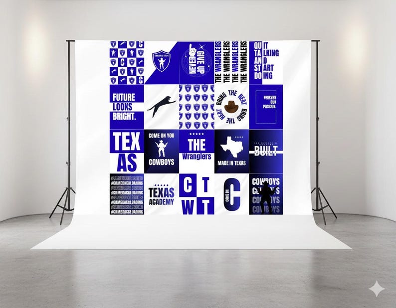 Media Day Backdrop Canva Template | Editable Sports Team Backdrop ...
