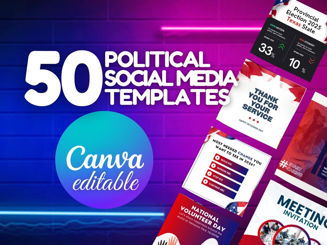 Political Campaign Instagram Templates, Voting Elections Design, DIY ...