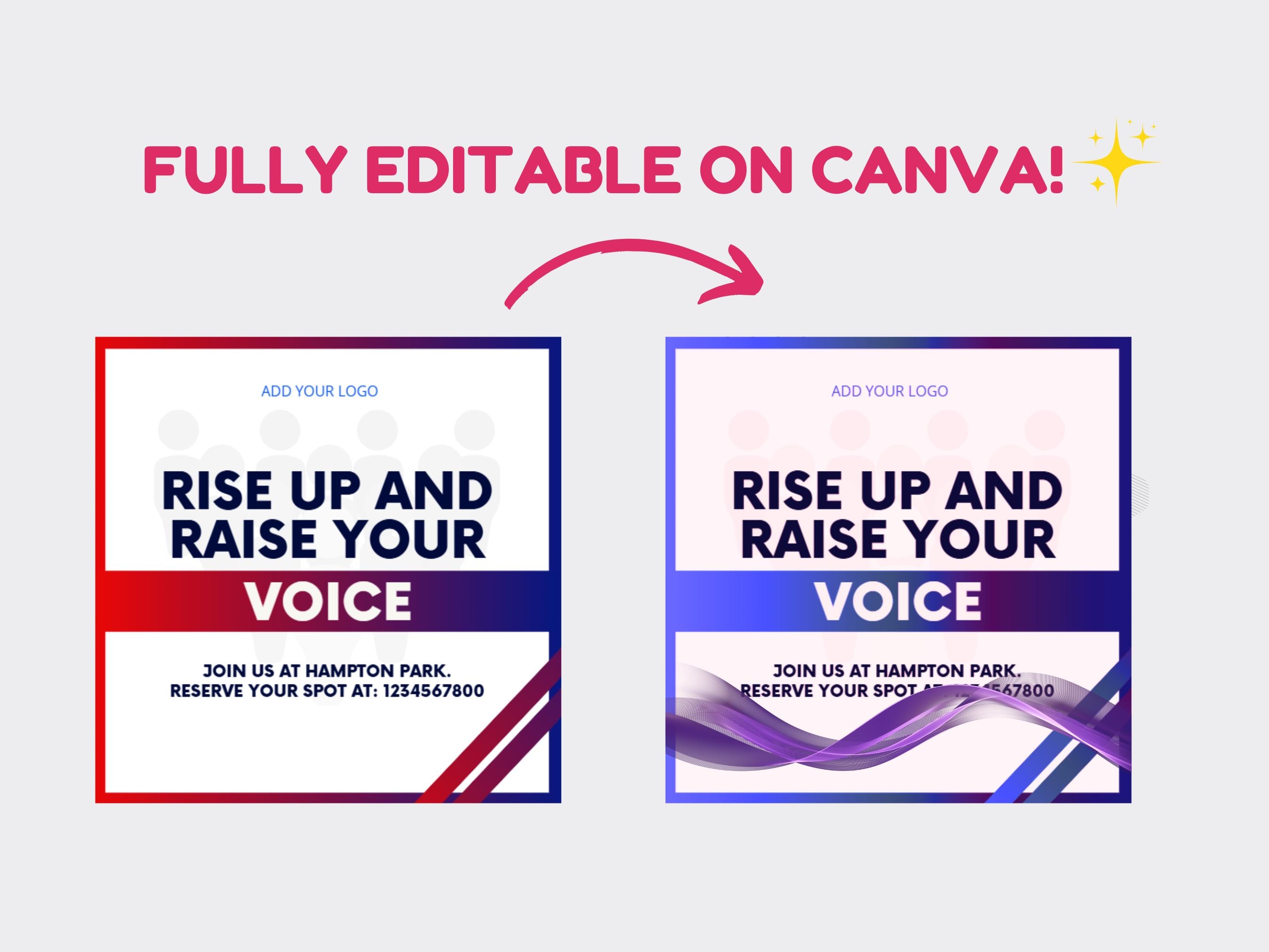 Political Campaign Instagram Templates, Voting Elections Design, DIY ...