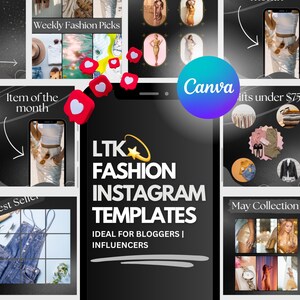 Editable Canva LTK Instagram Template Influencer & Fashion Blogger ...