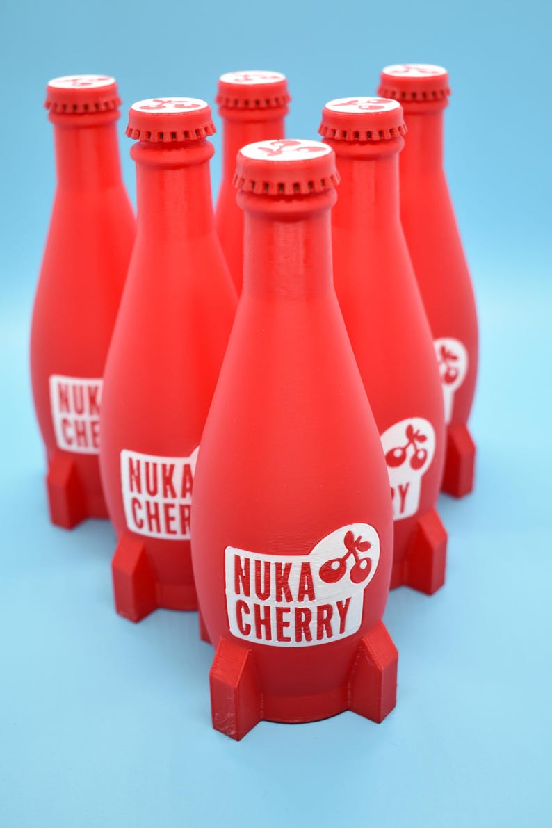 Nuka-cherry Cola Bottle Beverage From Fallout 3D Printed Hollow Inside ...