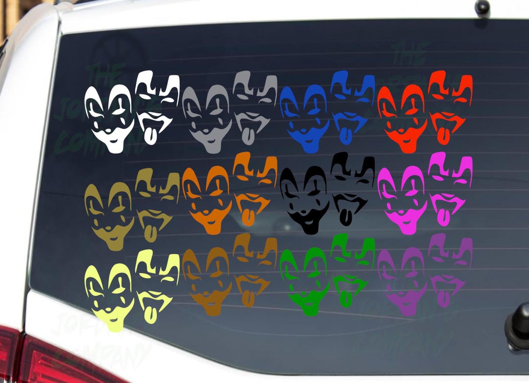 Juggalo Faces ICP CNC Cut Decal Vinyl Sticker -pic From Multi Colors ...