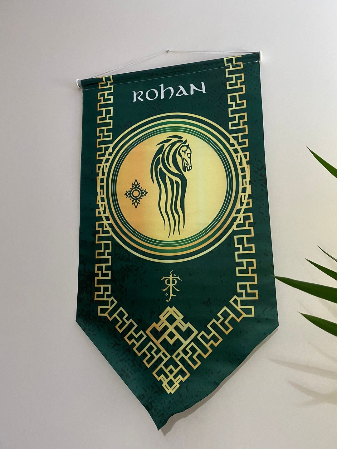 Tapisserie Rohan Le Seigneur des anneaux, drapeau Rohan Terre du Milieu ...