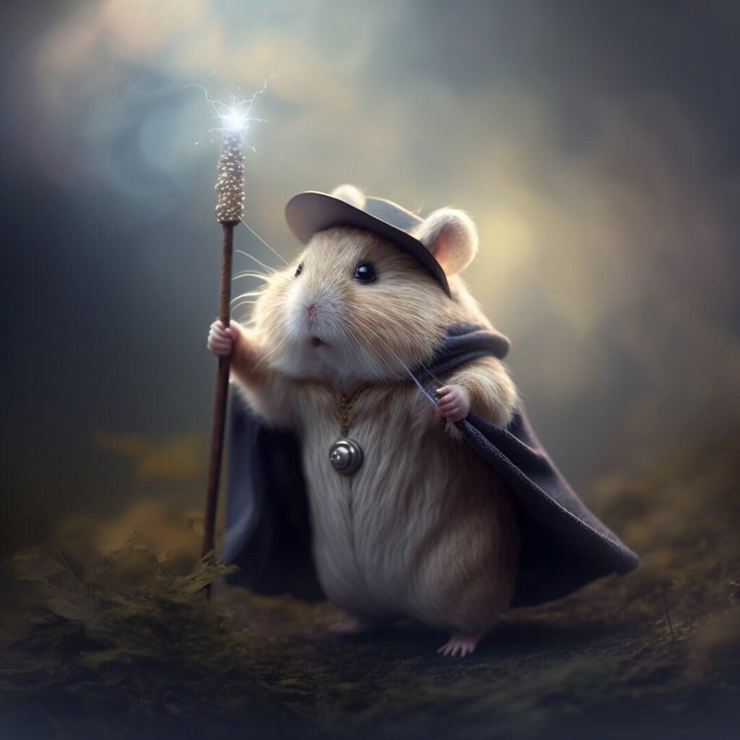 Magic Hamster Svg Wizard Hamster in Middle Earth - Etsy