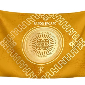 Lord of the Rings Erebor Tapestry, Middle Earth Flag Gondor Arthedain ...
