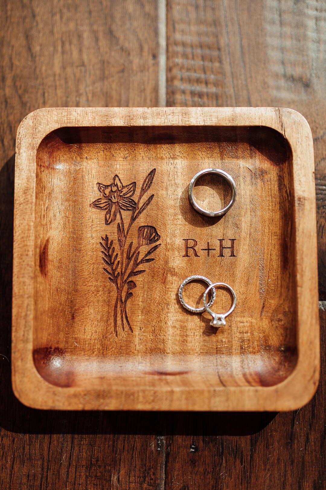Personalized Ring Dish, His and Hers Ring Dish, Engagement Ring Dish ...