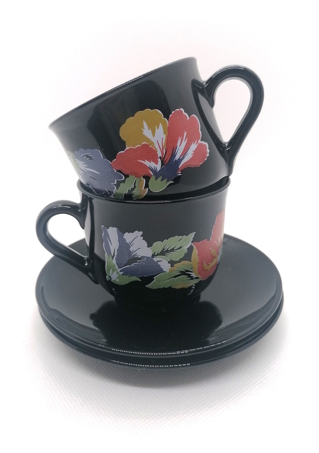 80s Duo Cups and Sub-cups ARCOROC - Etsy