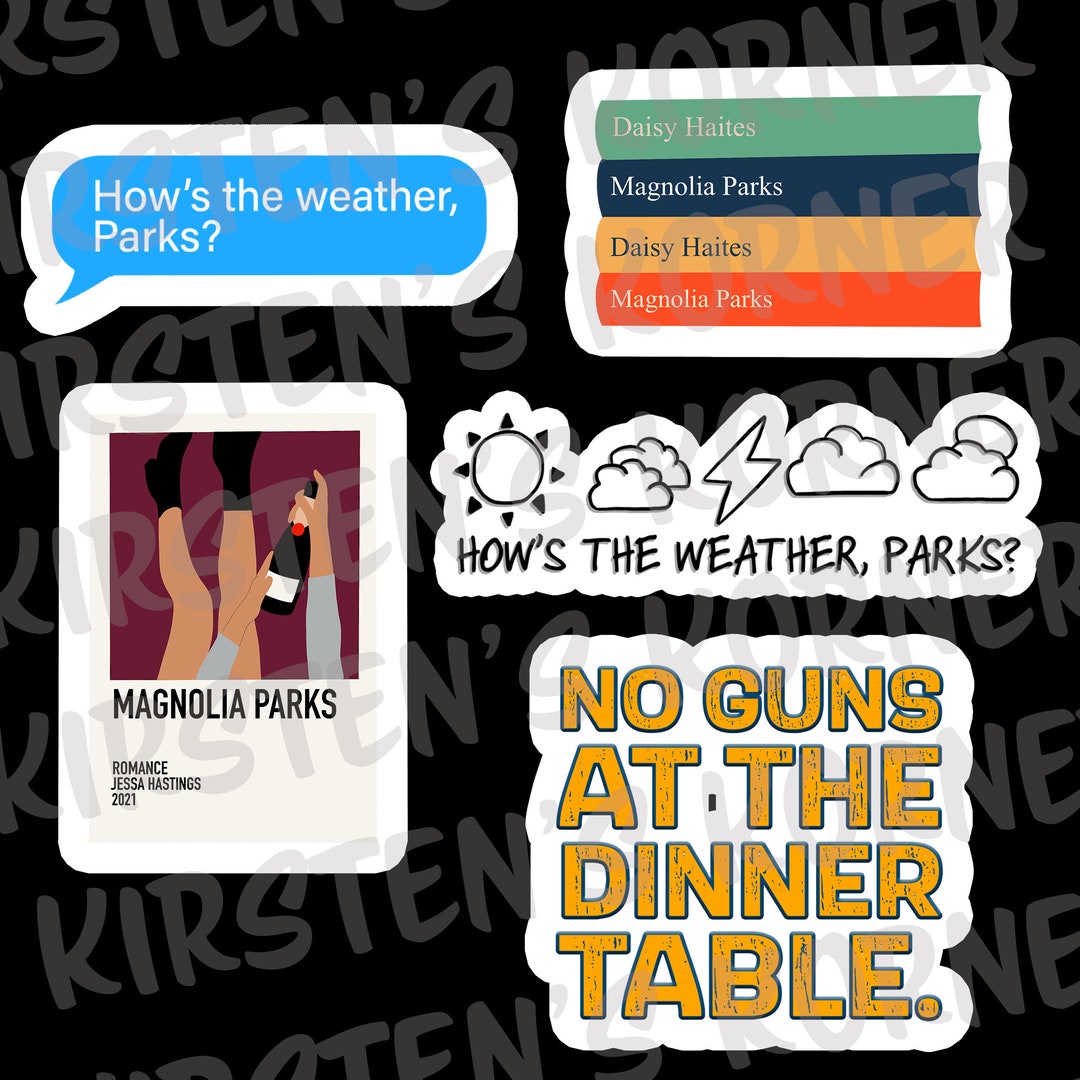 MAGNOLIA PARKS Sticker Pack 5 Packbook Tok Stickers - Etsy
