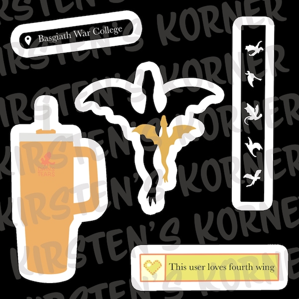 Fourth Wing Sticker Pack - Etsy