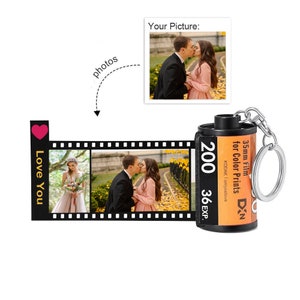 Custom Photo Film Roll Keychain, Personalized Camera Film Roll Keychain ...