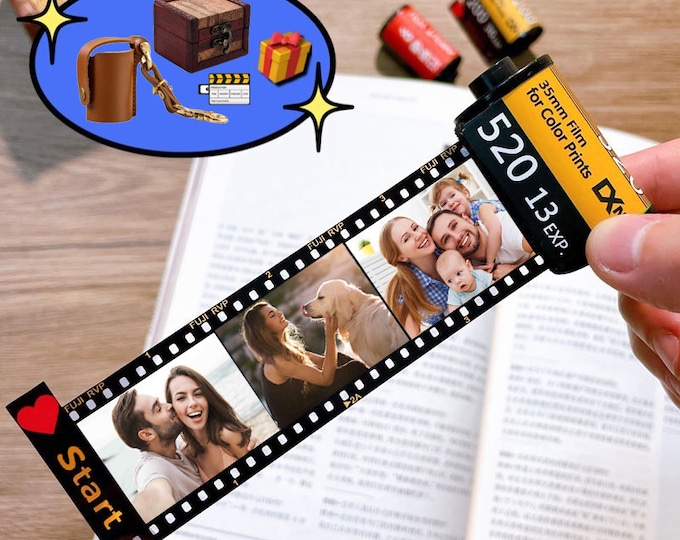 Custom Photo Film Roll Keychain, Personalized Camera Film Roll Keychain ...