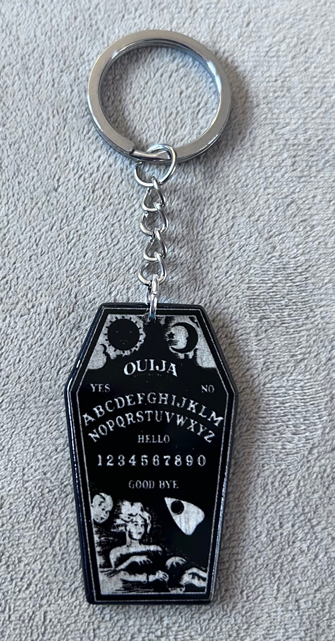 Black Casket Shaped Ouija Board Keychain NEW Spooky Creepy - Etsy