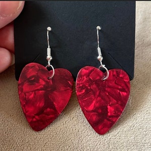 Joan Jett & the Blackhearts Heart Shaped Guitar Pick Dangle Earrings ...