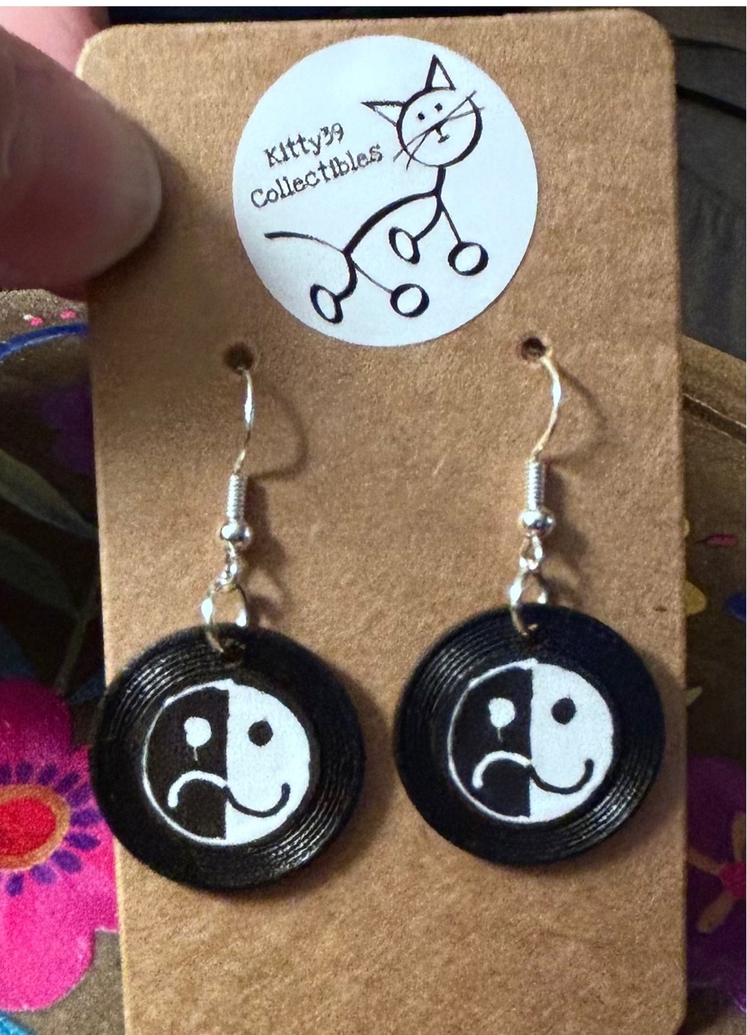 Fanmade Pop Punk Emo Band Miniature Vinyl Record Dangle Earrings Fall ...