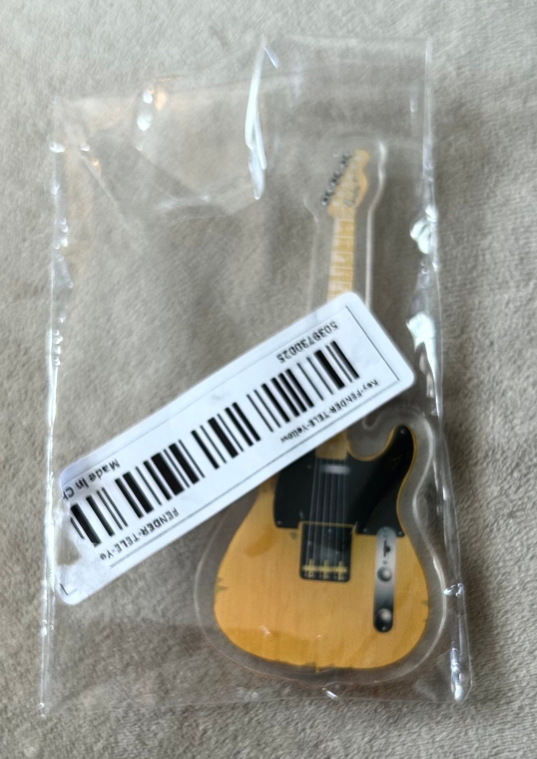 Miniature Fender Tele Guitar Keychain Yellow - Etsy