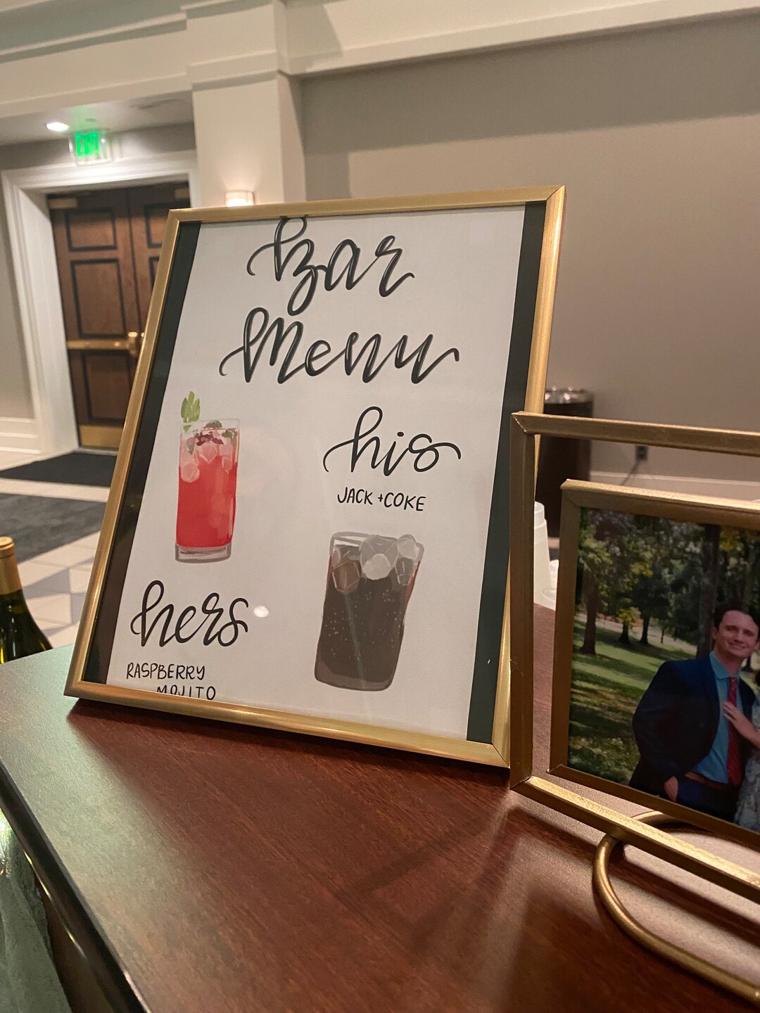 Bar Menu With Calligraphy and Illustrated Drinks - Etsy