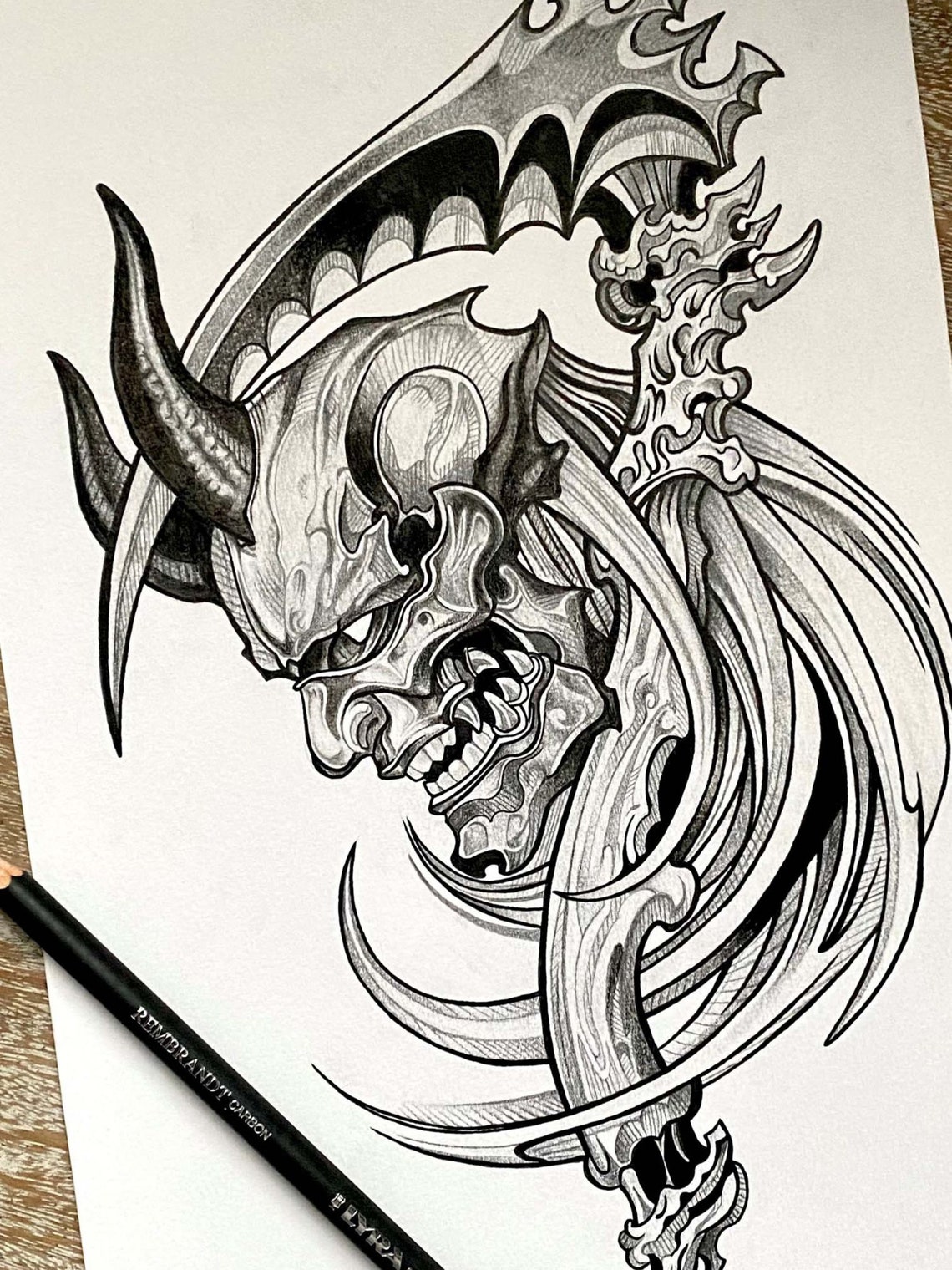 Dark Art, Handdrawn Art, A4 Original Artwork, Home Decor, Gift Idea ...