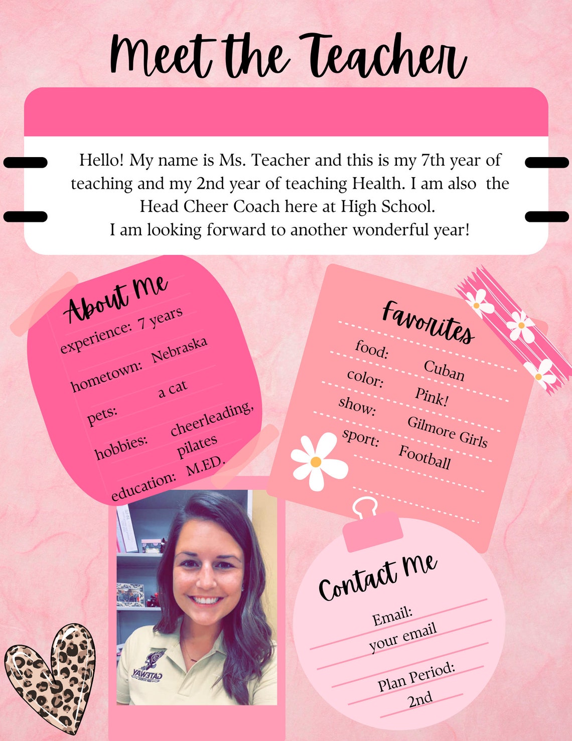 Pink Meet the Teacher - Etsy