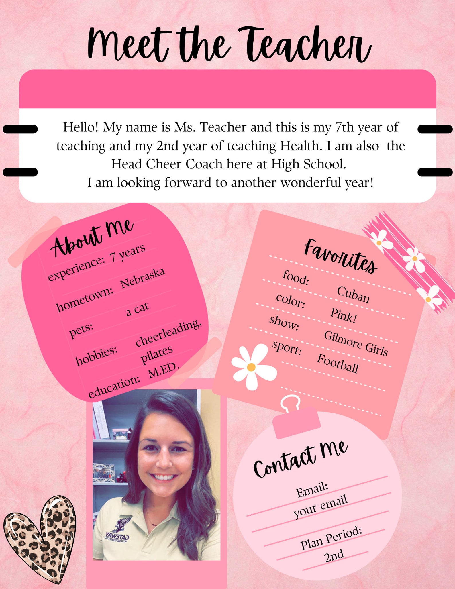 Pink Meet the Teacher - Etsy