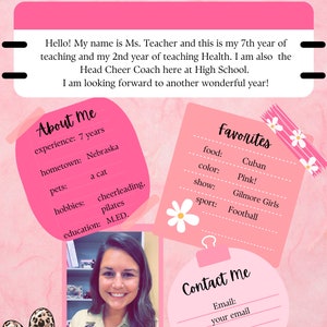 Pink Meet the Teacher - Etsy