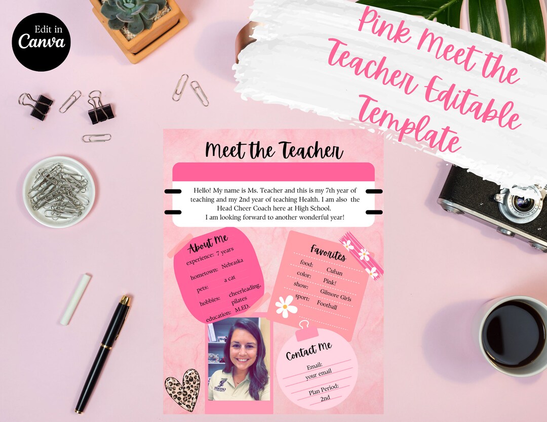 Pink Meet the Teacher - Etsy