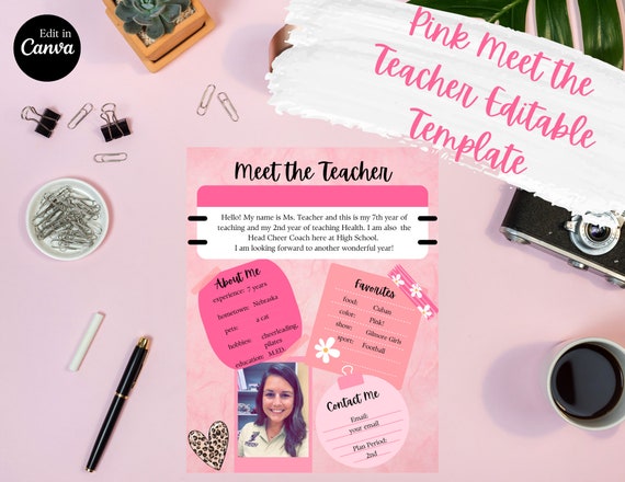 Pink Meet the Teacher - Etsy