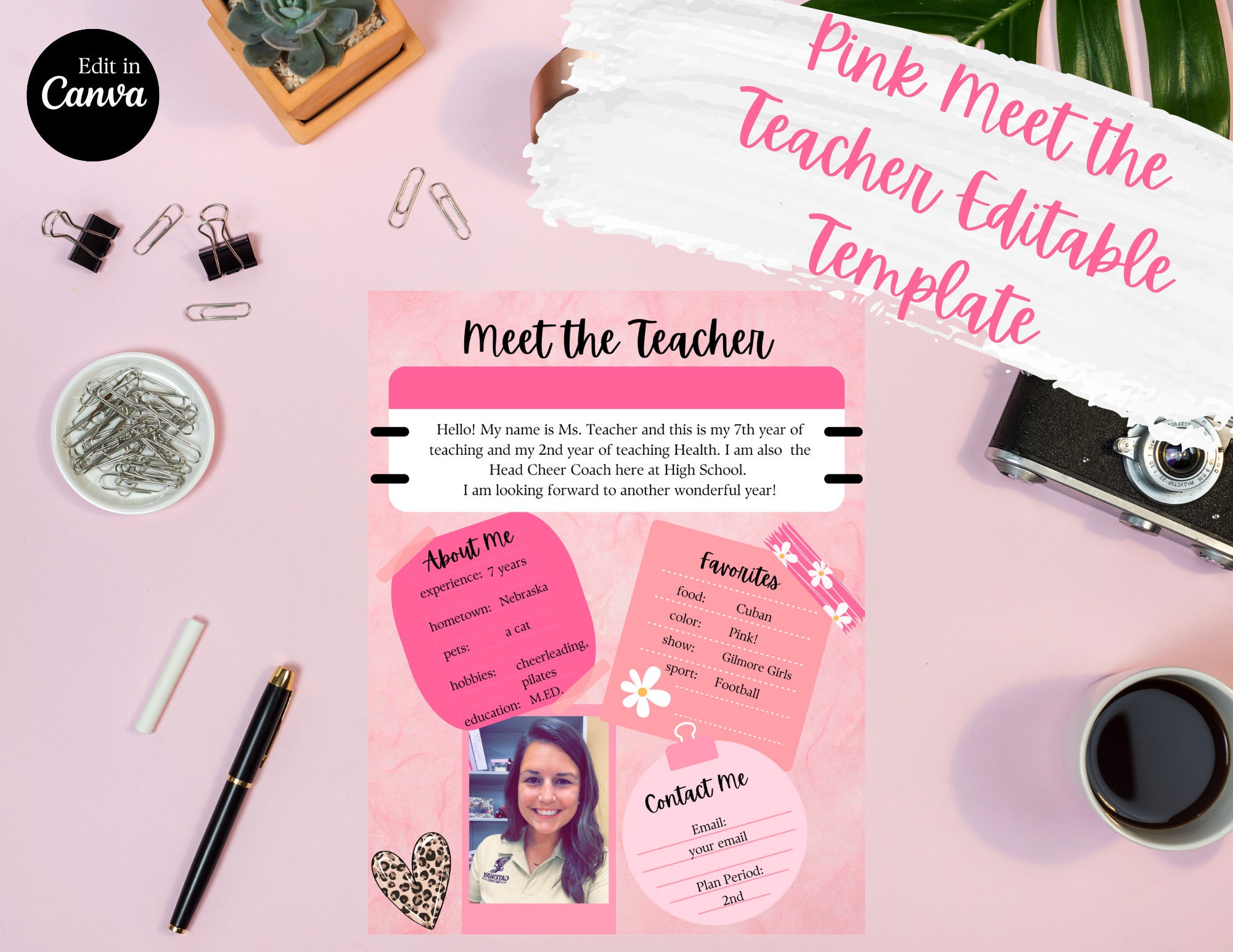 Pink Meet the Teacher - Etsy