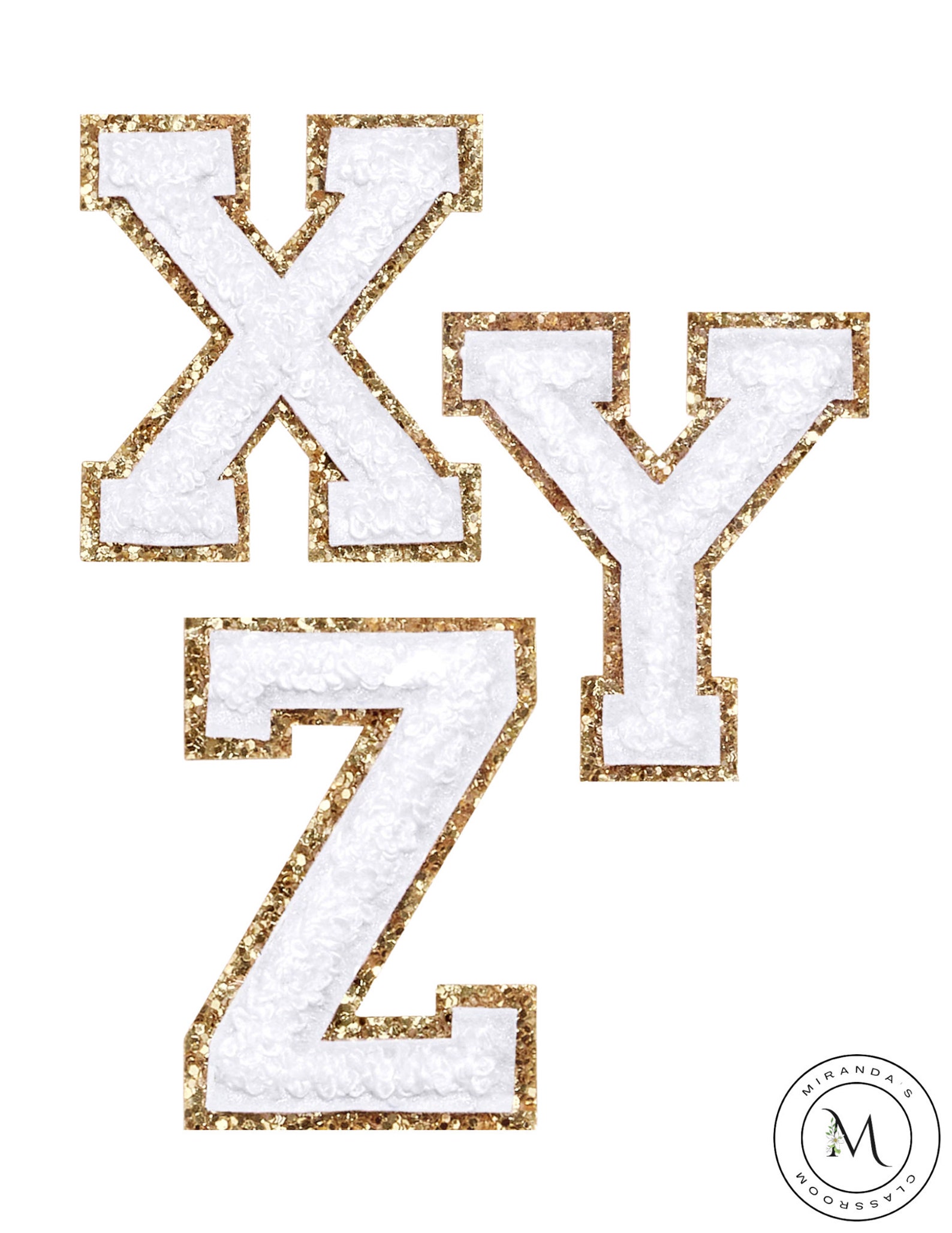 White Chenille Letters Downloadable - Etsy