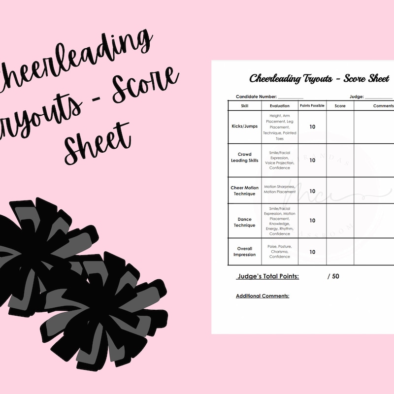 Dance Tryout Editable - Etsy