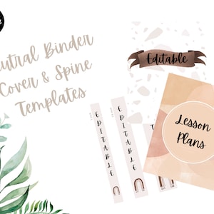 Neutral Binder Covers & Spine Templates - Etsy