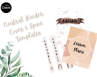 Neutral Binder Covers - Etsy