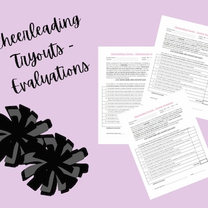 Cheerleading Tryouts - Evaluations - Etsy