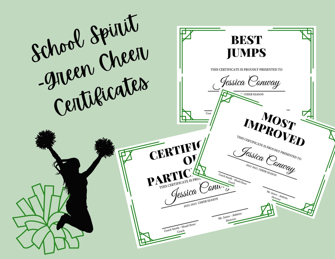 Green Cheer Certificates - Etsy