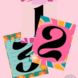 Groovy Retro Numbers 0-9 - Etsy