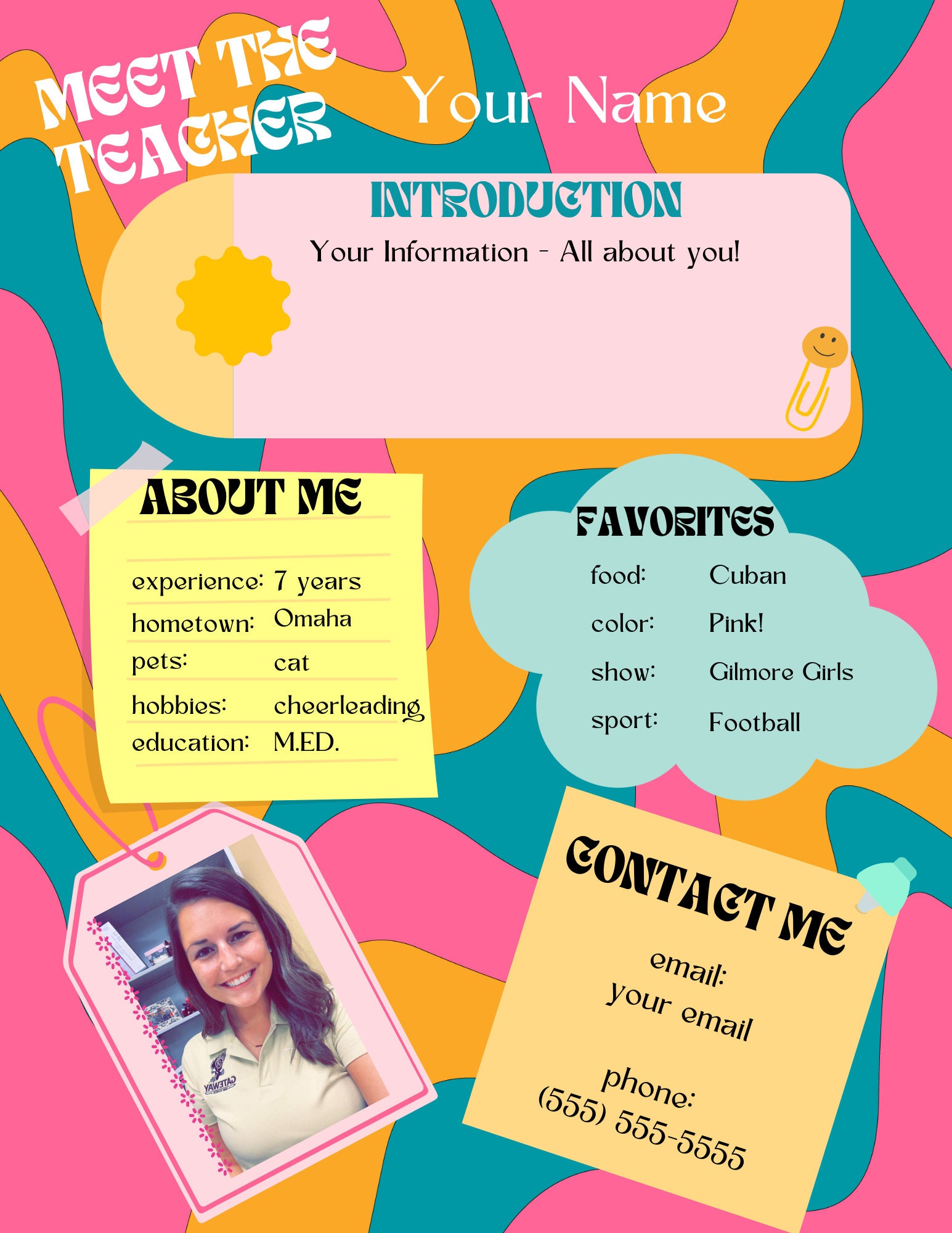 Groovy Retro Meet the Teacher - Etsy