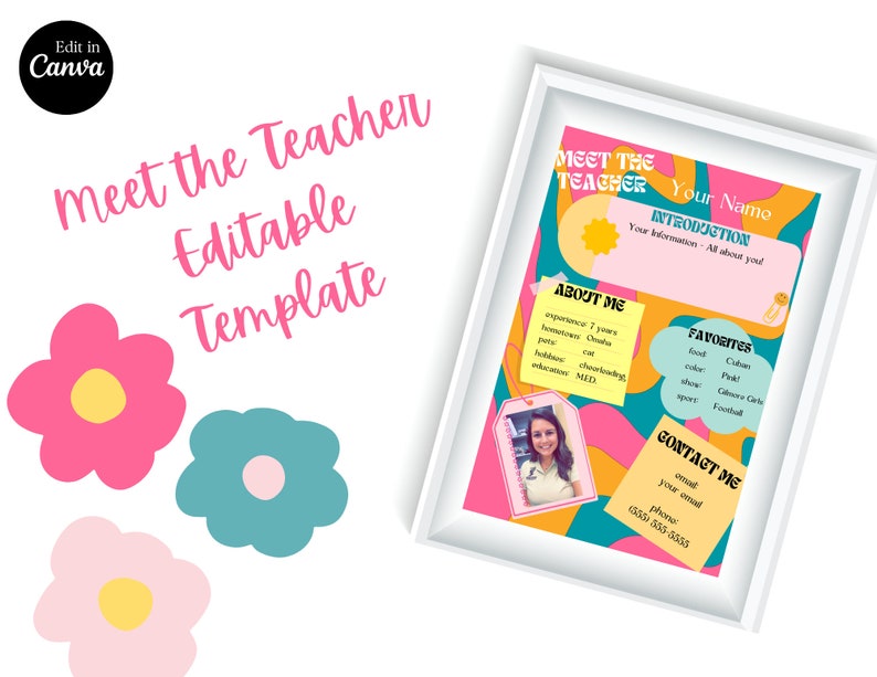 Groovy Retro Meet the Teacher - Etsy