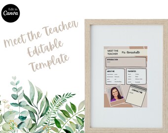 Meet the Teacher Editable Template, Meet the Teacher, Boho Colors, Back ...