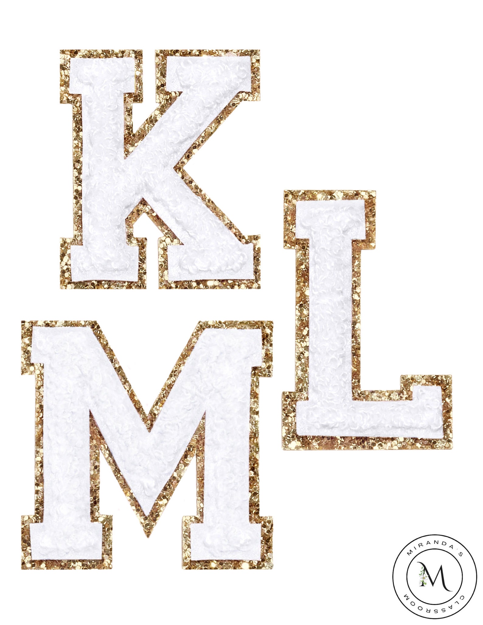White Chenille Letters Downloadable - Etsy