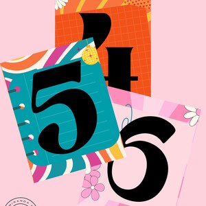 Groovy Retro Numbers 0-9 - Etsy