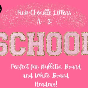 Pink Chenille Letters Downloadable - Etsy